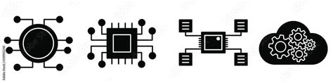 Algorithm Icon Vector Set Api Illustration Sign Collection Programming Symbol Stock Vector