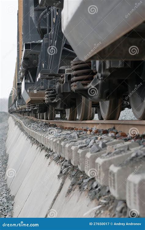 Railway And Wagon Wheels Stock Image Image Of Cargo 27650017