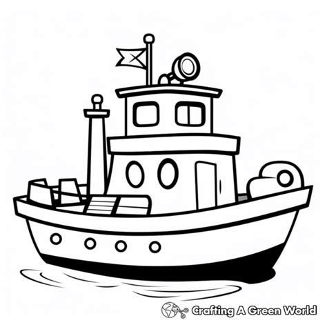 Tugboat Coloring Pages Free And Printable