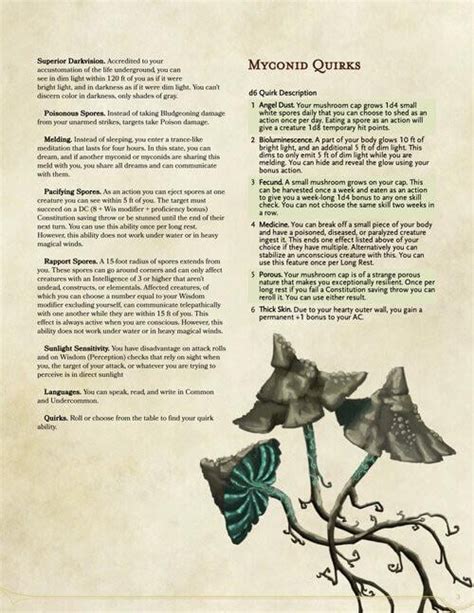 Myconid Race From Dungeons And Dragons Ranthropomorphicfungi