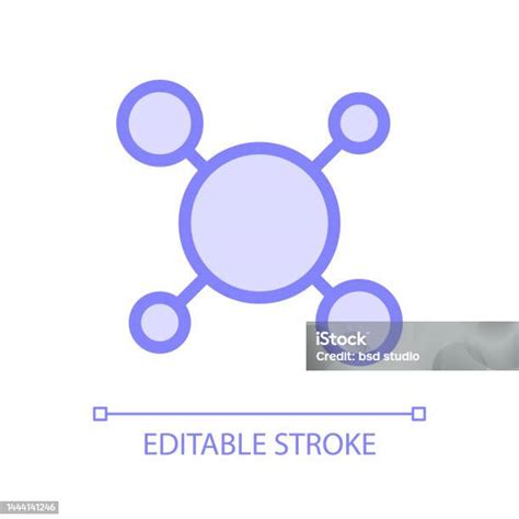 Structure Of Molecules Pixel Perfect Glassmorphism Ui Icon Stock Illustration Download Image