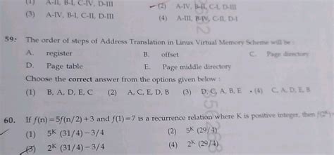1 A II B I C IV D III 2 A IV B Fi C 1 D III 3 StudyX