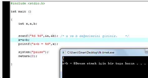 basit bir c programının yapısı c programlama dersleri
