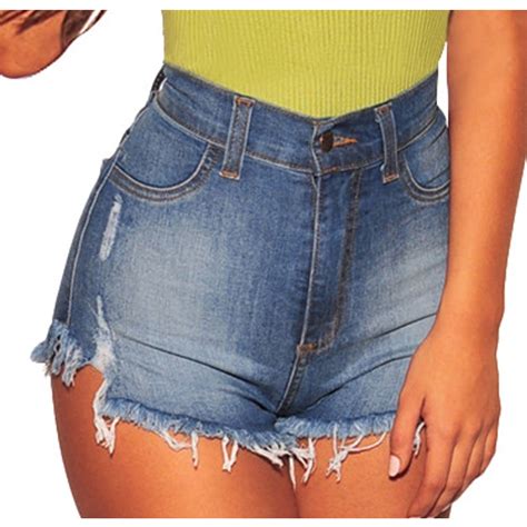 Tight High Waisted Denim Shorts