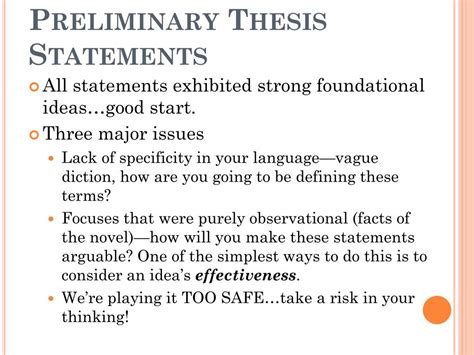 Ppt Preliminary Thesis Statement And Notecard Check Feedback Powerpoint Presentation Id 2513563