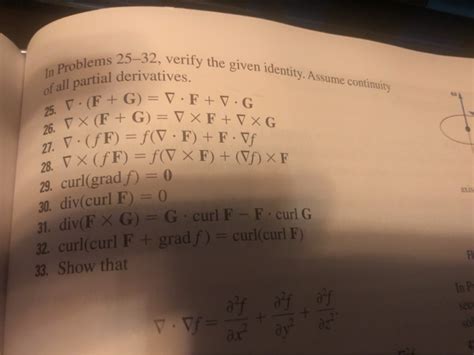 solved 32 verify the given identity assume continuity in