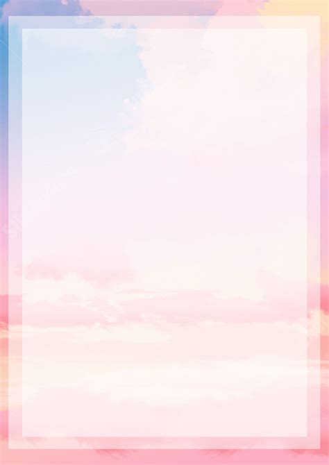 Border With A Gradient Sky Color Scheme Page Border Background Word