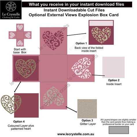 Explosion Box Exploding Gift Box Cut File Exploding Template Etsy