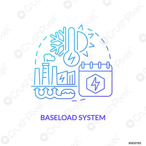 Baseload System Blue Gradient Concept Icon Stock Vector 5830785 Crushpixel