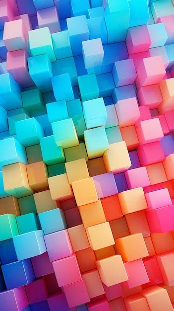 Premium Photo Abstract Wall Stacking Wallpaper With A Multicolored