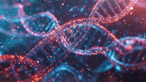 Premium Photo A Visualization Of Genetic Code Represented By