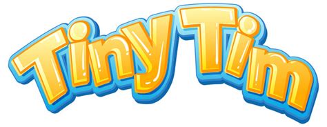 Tiny Tim Logo Text Design Royalty Free Vector Image