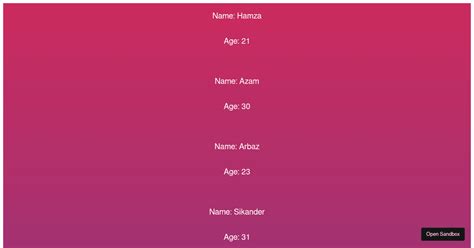 Generic Component2 Codesandbox