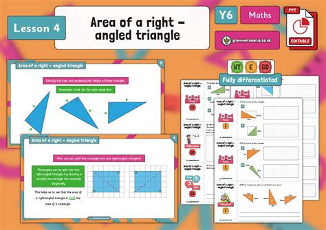 Area Of Right Angled Triangle Worksheet Ks2 Lengths And Angles In