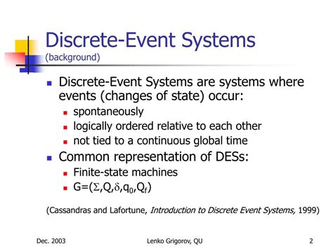 Ppt Control Of Dynamic Discrete Event Systems Powerpoint Presentation Id1062007