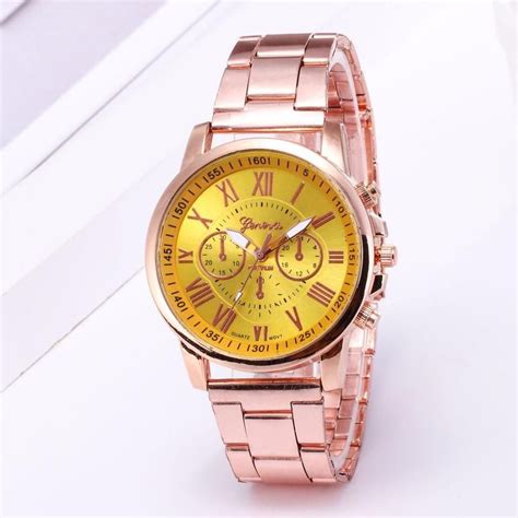 New 노랑색 정장 공용 손목 시계 귀중품 편안 선물 헬로마켓