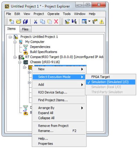 在labview裡使用project Explorer模擬fpga裝置 Ni