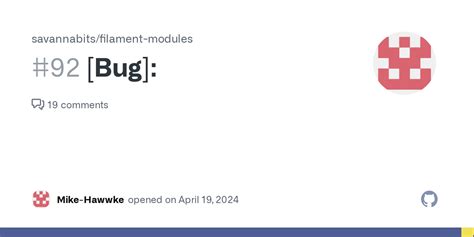 [bug] · issue 92 · savannabits filament modules · github