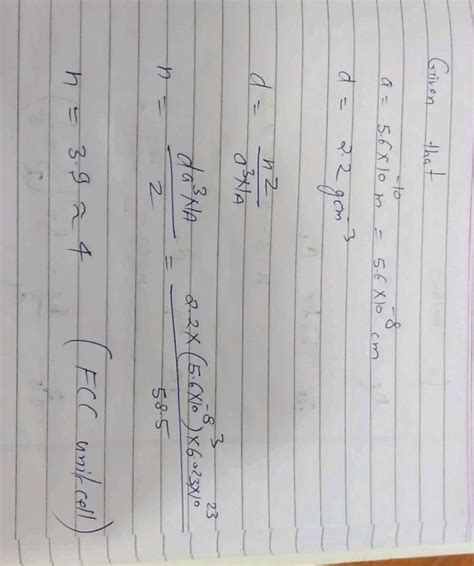 the edge length of a unit cell of nacl crystal lattice is 5 6 a the