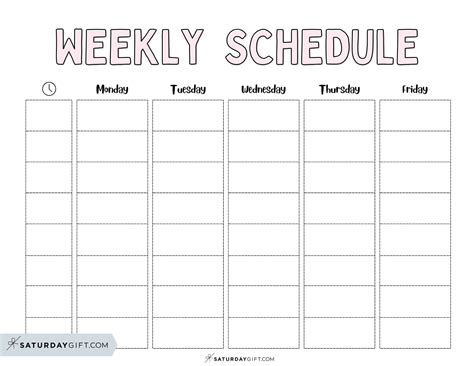 Weekly Planner Printable 39 Cute Free Weekly Calendar Templates