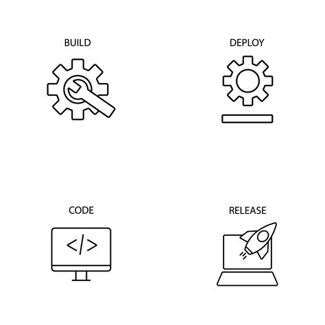 Devops Icons Set Devops Pack Symbol Vector Elements For Infographic