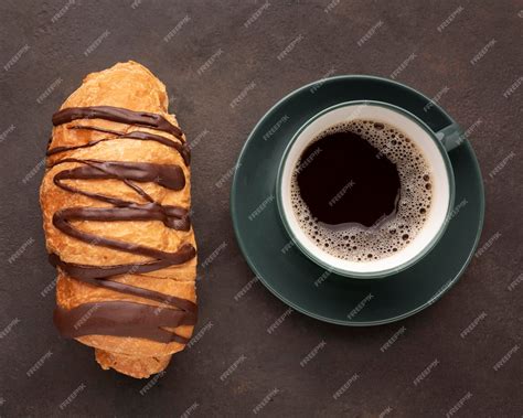 Chocolate Croissant With Coffee