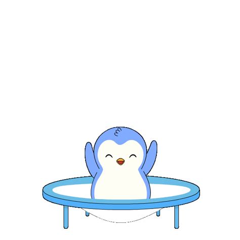 Jumping Feel Good Sticker By Pudgy Penguins Find And Share On Giphy