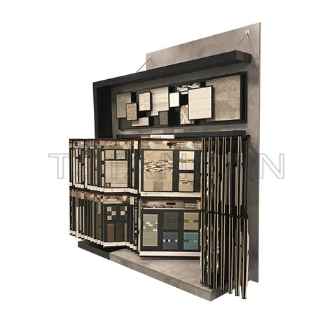New Design Vertical Mosaic Page Turning Metal Display Shelf Mf014