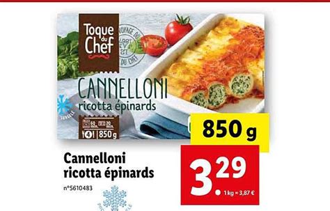 Promo Cannelloni Ricotta épinards Chez Lidl Icataloguefr