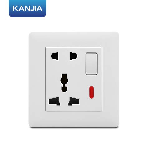 Switched Universal Wall Electrical Power Socket With Indicator China Switch Socket And Wall Socket