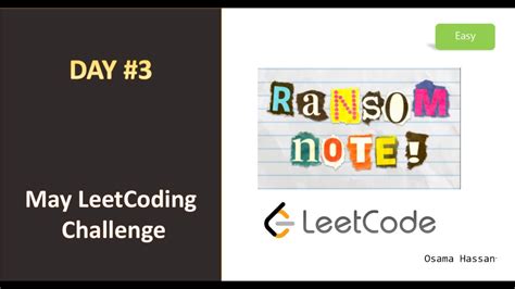 Leetcode Day 3 Ransom Note Arabic Youtube