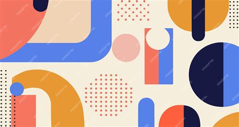 Premium Vector Geometric Abstract Background Background With Rectangles And Circles Modern