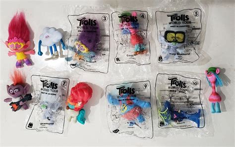 Bonus 2020 Mcdonalds Trolls World Tour Complete Set Bonus Happy Meal