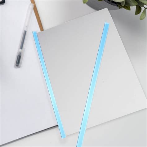 Supvox 10pcs Blue Plastic Slide Binder Bars For A4 Paper Binding And
