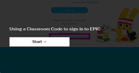 Using A Classroom Code To Sign In To Epic