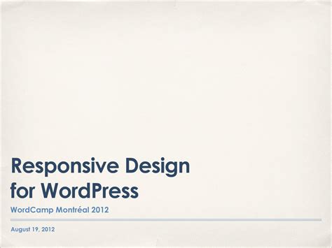 responsive design for wordpress speaker deck