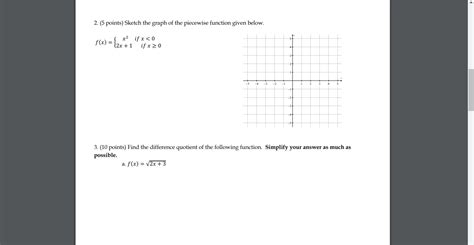solved 2 5 points sketch the graph of the piecewise