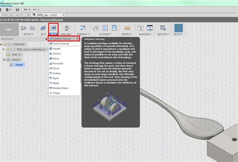 3d adaptive roughing 4 steps instructables