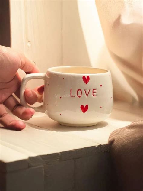 Pastel Home Ceramic Love Letter Hearts Coffee Tea Mug 350ml At ₹ 499