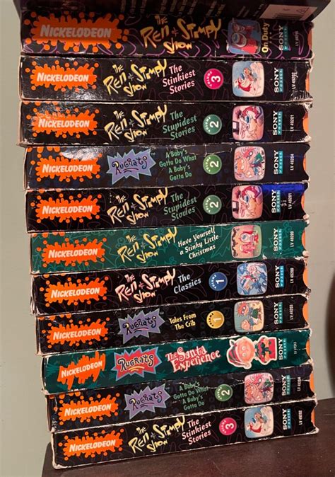 Vintage Nickelodeon Vhs Lot Of Orange Vhs Grelly Usa