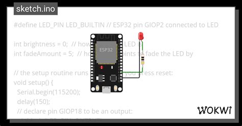 Led Fade Wokwi Esp32 Stm32 Arduino Simulator