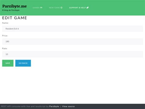 Consumo De Una Api Rest Con Vuejs Y Javascript Parzibytes Blog