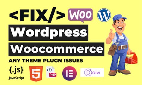Fix Wordpress Issues Error Bug Html Css Elementor Pro Woocommerce By