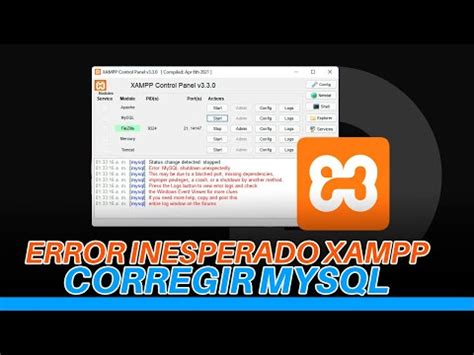 Solución Al Error De XAMPP MySQL Se Apaga Inesperadamente MySQL YA