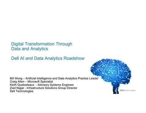 Dell Digital Transformation Through Ai And Data Analytics Webinar Pdf Computing Technology