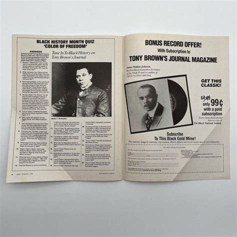 Tony Browns Journal A Black History Month Issue Magazine First Quarter