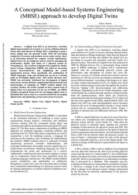 Pdf A Conceptual Model Based Systems Engineering Mbse Approach To