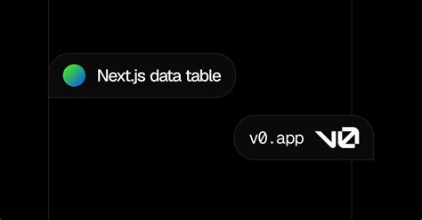 Nextjs Data Table V0 By Vercel