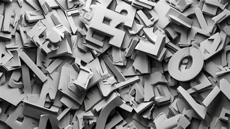 Premium Photo A Jumbled Mess Of 3d Letters