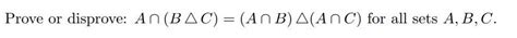 solved prove or disprove an bac anb a anc for all